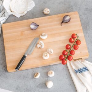 Large Maple Wood Cutting Board - Hardwood Chopping Block 1.4 Inches Thick - Stable and Reversible - Coated with Eco Oil & Wax