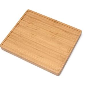 Lipper International 8889 Bamboo Wood Cutting Board with 6 Removable Color-Coded Cutting Mats, 16" x 13" x 1"