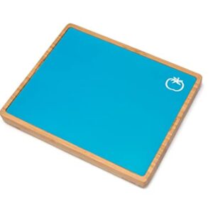 Lipper International 8889 Bamboo Wood Cutting Board with 6 Removable Color-Coded Cutting Mats, 16" x 13" x 1"