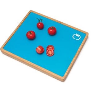 Lipper International 8889 Bamboo Wood Cutting Board with 6 Removable Color-Coded Cutting Mats, 16" x 13" x 1"