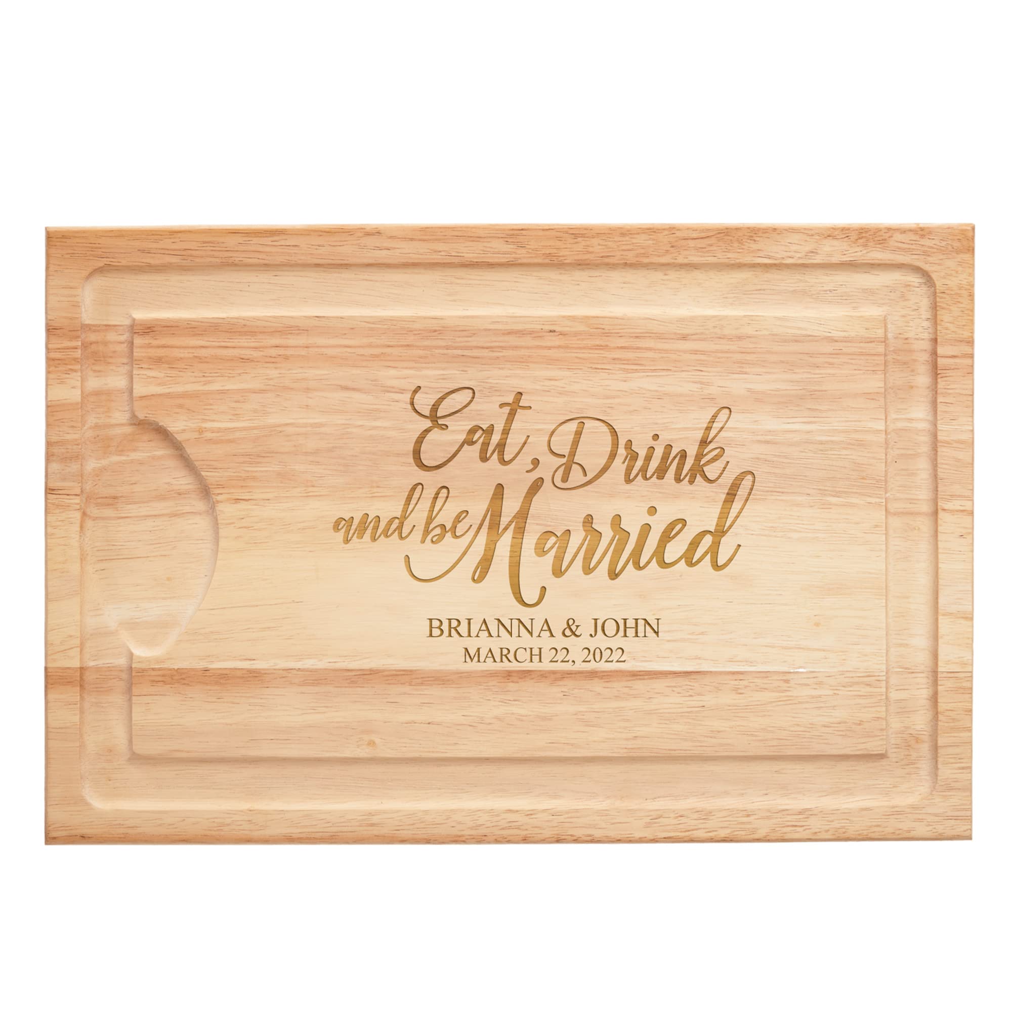 Let's Make Memories Personalized Eat, Drink and Be Married Wooden Cutting Board – For Weddings