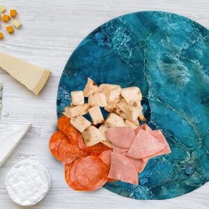 HASTA LA RAIZ | Mexican Handmade Cheese Board covered with resin. Ideal for Charcuterie Platter & Serving Tray. Model: Imperial Jade.