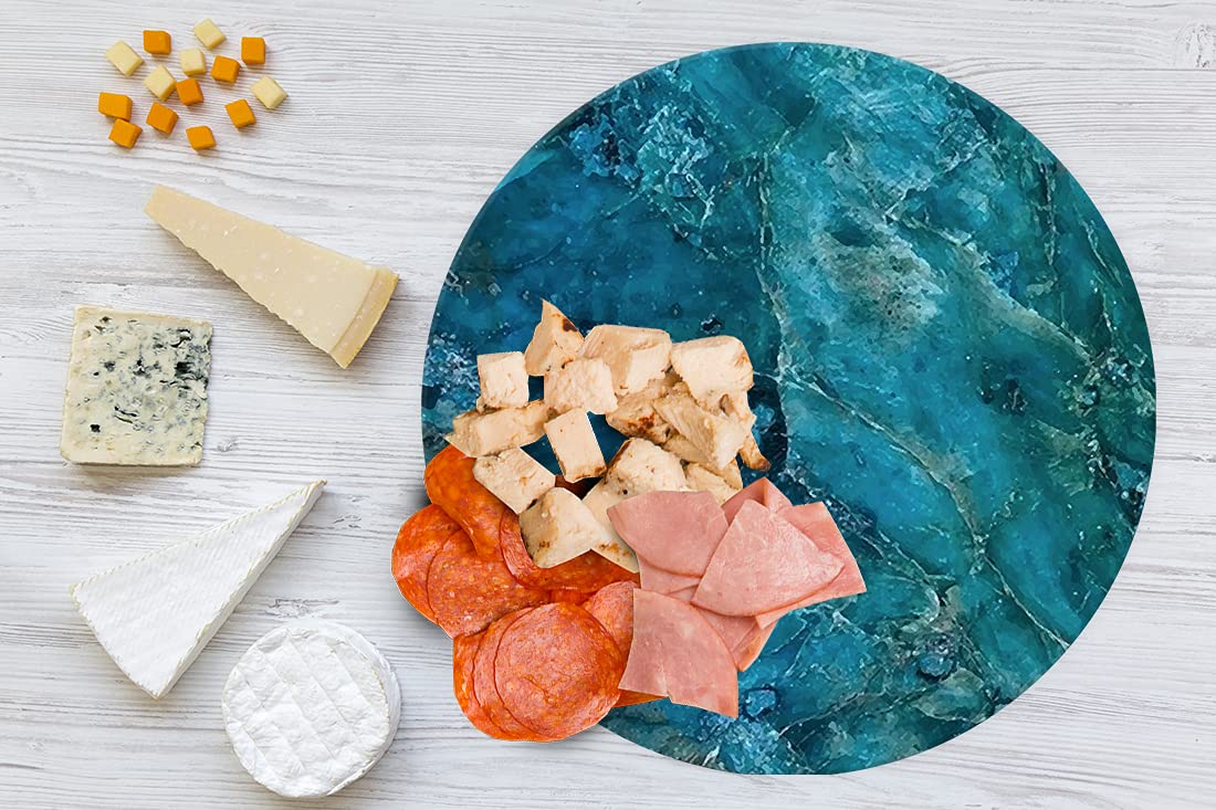 HASTA LA RAIZ | Mexican Handmade Cheese Board covered with resin. Ideal for Charcuterie Platter & Serving Tray. Model: Imperial Jade.