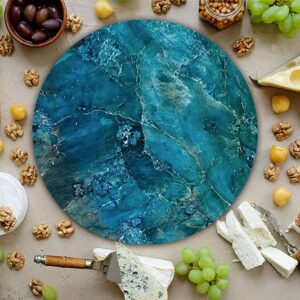 HASTA LA RAIZ | Mexican Handmade Cheese Board covered with resin. Ideal for Charcuterie Platter & Serving Tray. Model: Imperial Jade.