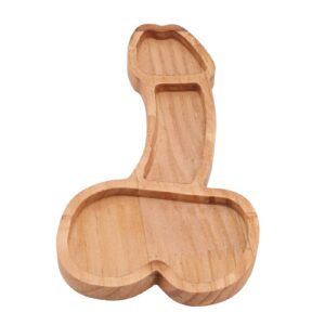 aperitif board, composite wood trumpet shape cooked food platter cheese board bread tray for housewarming gift (left)