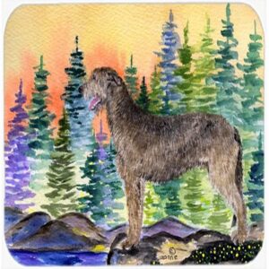 caroline's treasures ss8205lcb irish wolfhound glass cutting board large decorative tempered glass kitchen cutting and serving board large size chopping board