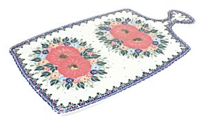 blue rose polish pottery amelie large cutting board