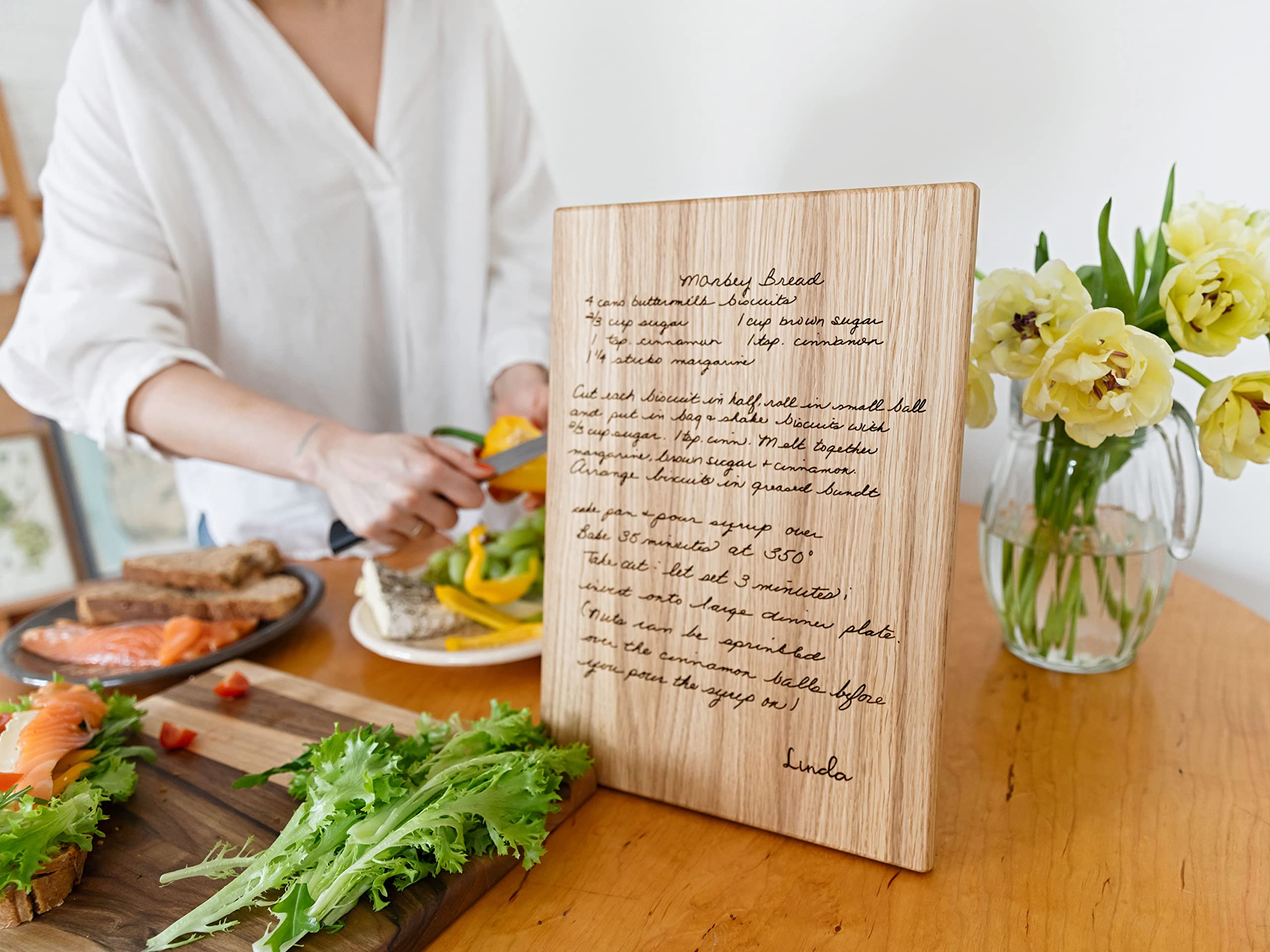 Custom Recipe Cutting Board, Handwritten Recipe Cutting Board,Personalized Recipe Cutting Board,Family Recipe, Engraved Recipe, Family Heirloom Gift Engraved Grandma Mom Mother