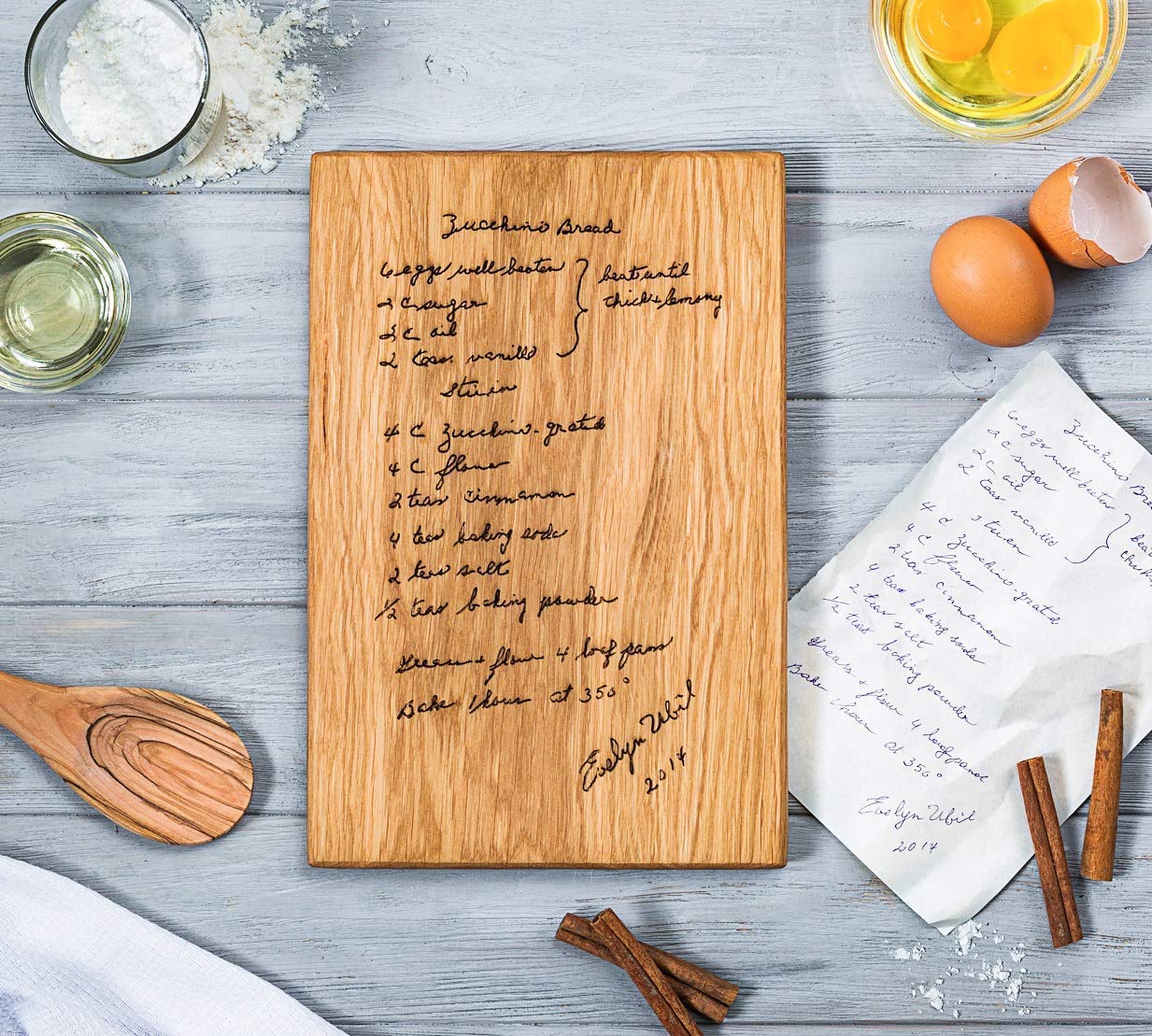 Custom Recipe Cutting Board, Handwritten Recipe Cutting Board,Personalized Recipe Cutting Board,Family Recipe, Engraved Recipe, Family Heirloom Gift Engraved Grandma Mom Mother