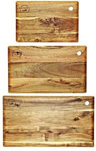 3 pc acacia cutting boards