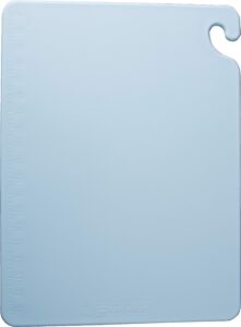 san jamar cb152012bl cb152012 cut-n-carry co-polymer cutting board, 20" length x 15" width x 1/2" thick, blue