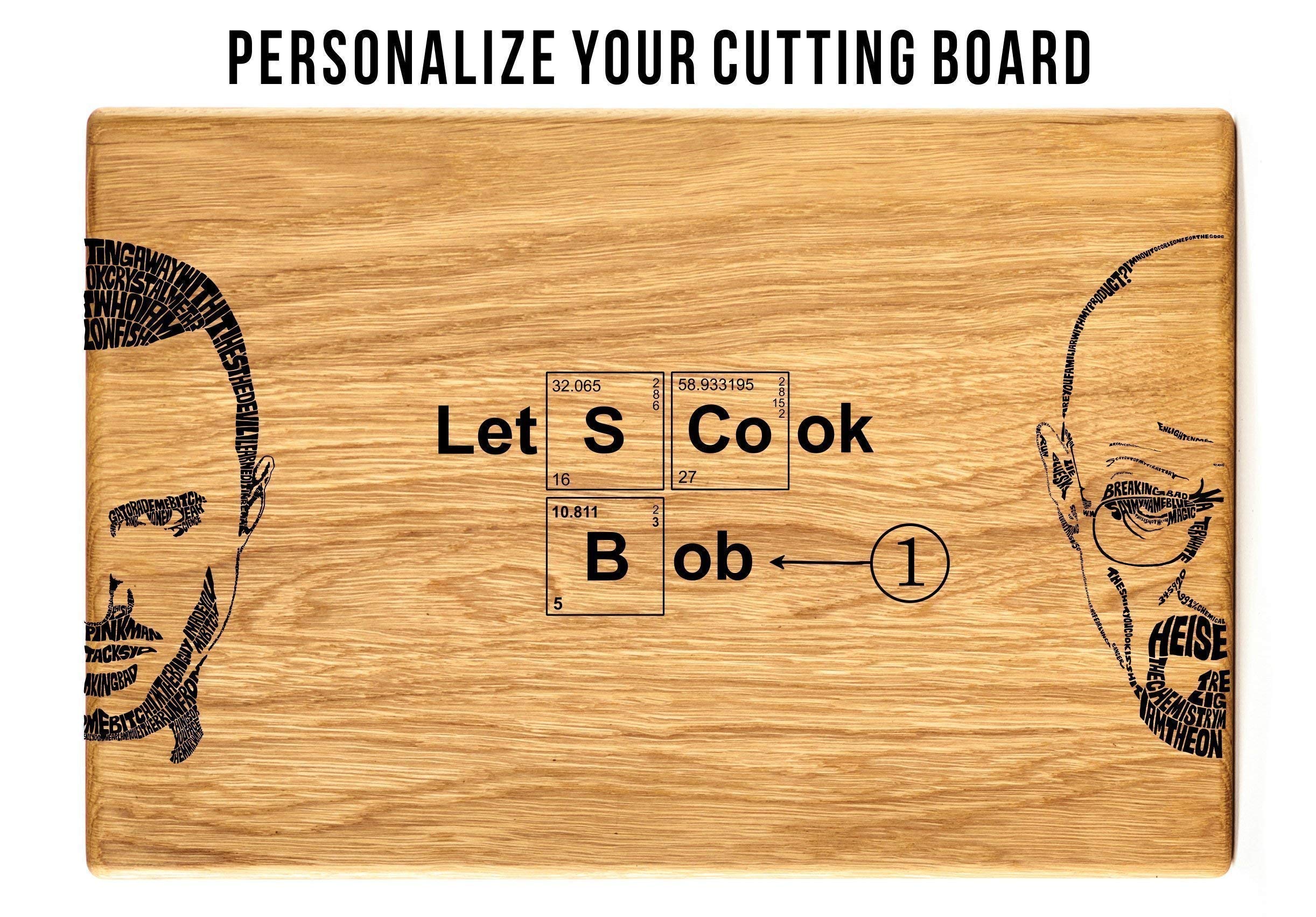 Breaking Bad Let's cook cutting bord. Breaking Bad, Heisenberg, custom engraved cutting board featuring"Let's Cook". Walter White cutting board, Anniversary gift breaking05