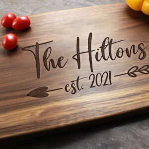 Personalized Mr and Mrs Cutting Board Wedding Gift for Couple Custom Cutting Board Housewarming Gift