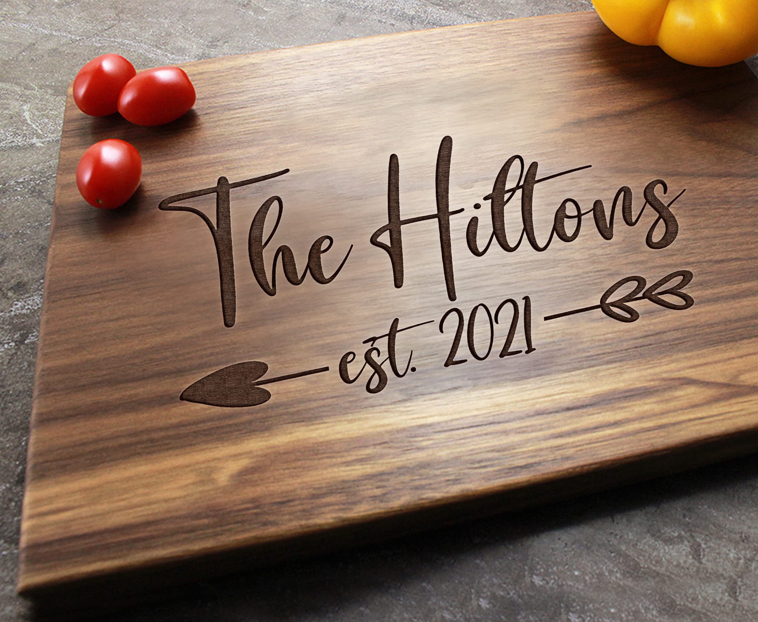 Personalized Mr and Mrs Cutting Board Wedding Gift for Couple Custom Cutting Board Housewarming Gift