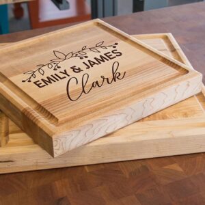 Personalized Mr and Mrs Cutting Board Wedding Gift for Couple Custom Cutting Board Housewarming Gift