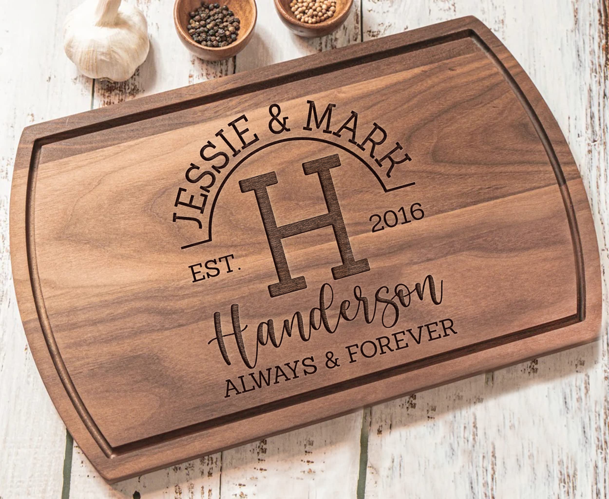 Personalized Mr and Mrs Cutting Board Wedding Gift for Couple Custom Cutting Board Housewarming Gifts