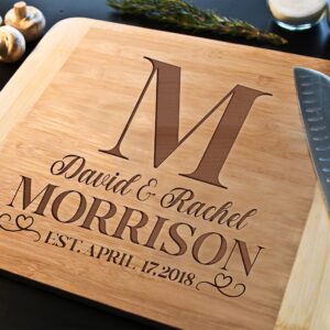 Personalized Mr and Mrs Cutting Board Wedding Gift for Couple Custom Cutting Board Housewarming Gifts