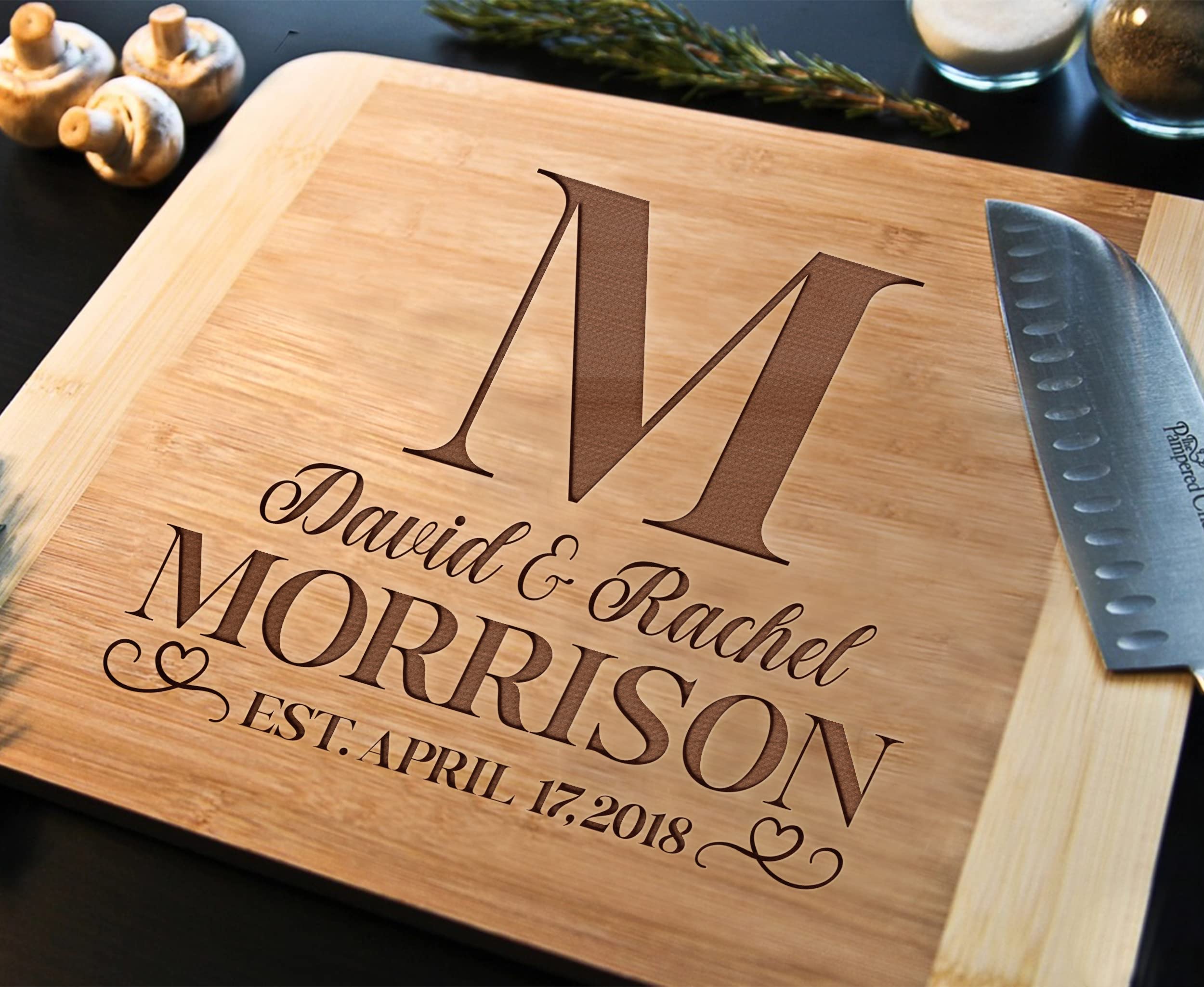 Personalized Mr and Mrs Cutting Board Wedding Gift for Couple Custom Cutting Board Housewarming Gifts