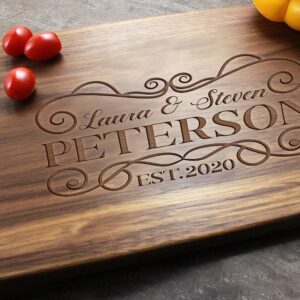 Personalized Mr and Mrs Cutting Board Wedding Gift for Couple Custom Cutting Board Housewarming Gifts