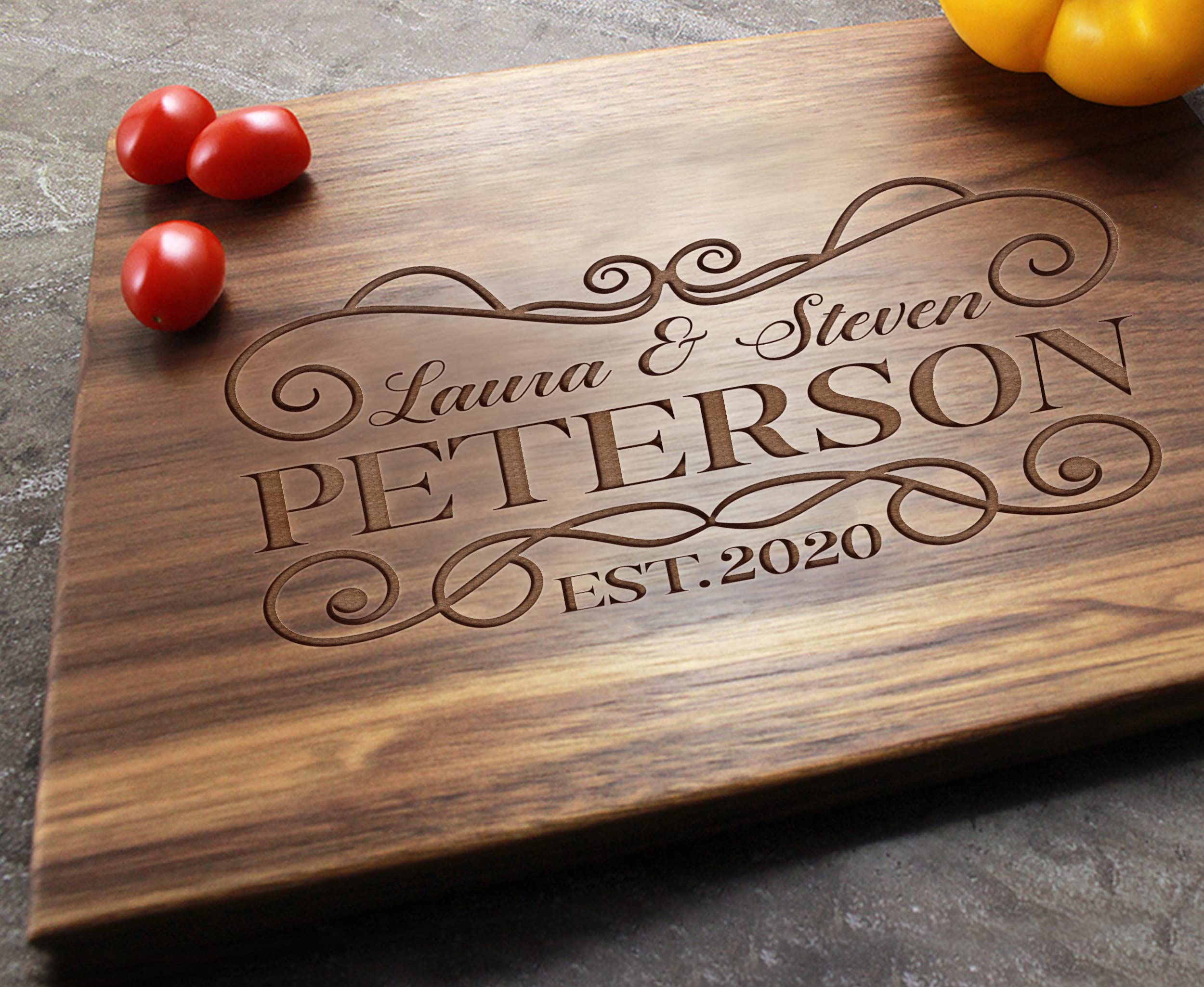 Personalized Mr and Mrs Cutting Board Wedding Gift for Couple Custom Cutting Board Housewarming Gifts