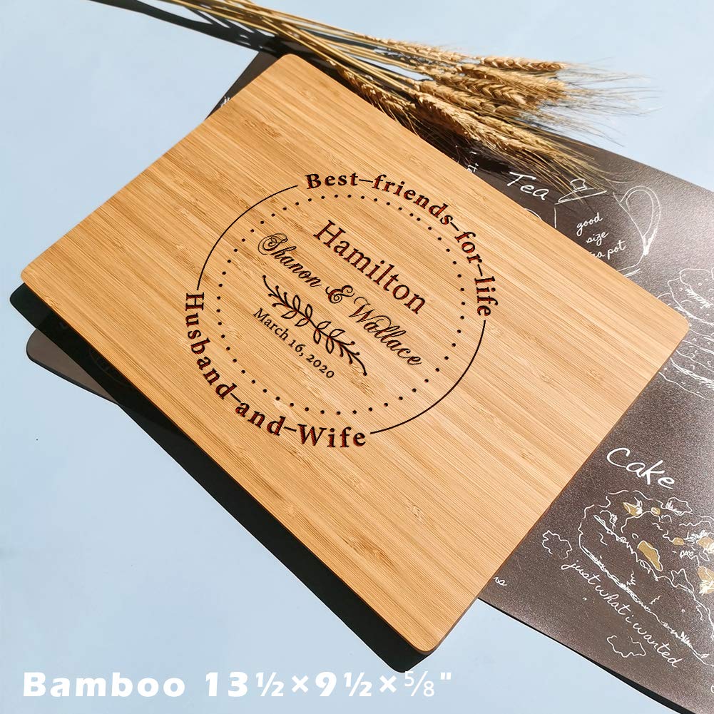 Gifts for Wedding or Anniversary, Personalized Wooden Cutting Board for Engagement, bridal shower, Present for Couple, Bride, Groom