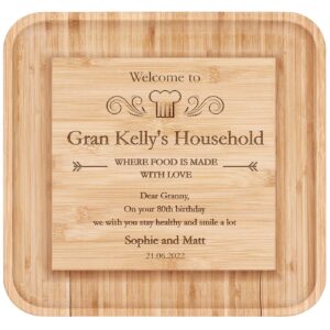 Maverton Engraved Cheese Board for Women - Personalized Wooden Tray with Storage - Cooking Item for Ladies - for Food Connoisseur - for Birthday - Charcuterie Board for her - Cook