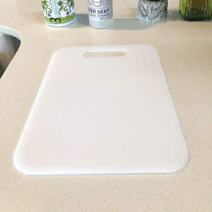 Plastic Cutting Board for Kitchen 8.5 x 11 Small Cutting Board Non-slip Mini Thin Acrylic Cutting Board White Cutting Board Plastic Camping Cutting Board Apartment Essentials for First Apartment