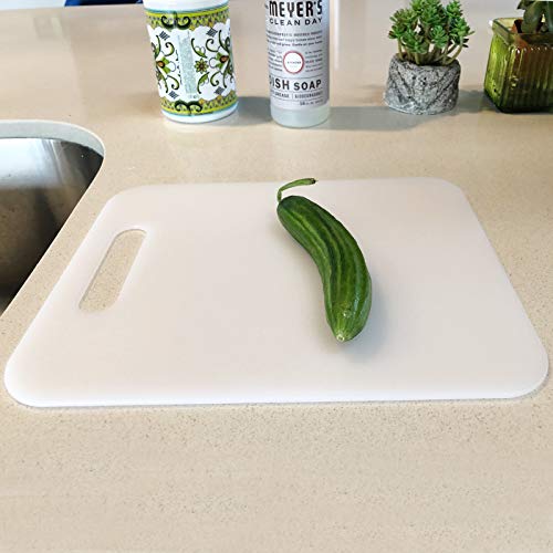 Plastic Cutting Board for Kitchen 8.5 x 11 Small Cutting Board Non-slip Mini Thin Acrylic Cutting Board White Cutting Board Plastic Camping Cutting Board Apartment Essentials for First Apartment