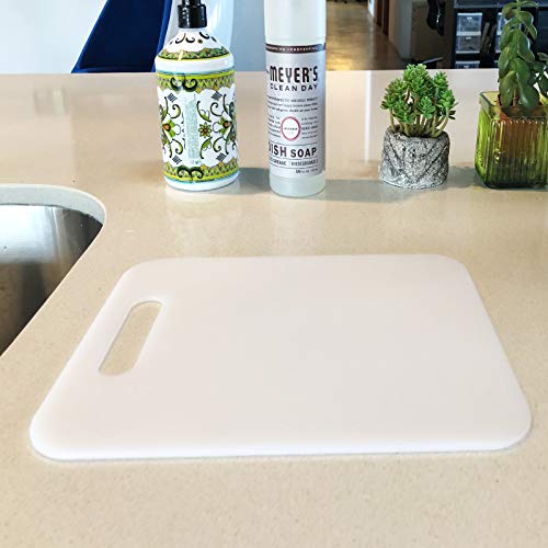 Plastic Cutting Board for Kitchen 8.5 x 11 Small Cutting Board Non-slip Mini Thin Acrylic Cutting Board White Cutting Board Plastic Camping Cutting Board Apartment Essentials for First Apartment