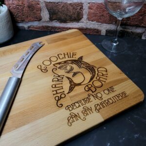 Shark Coochie Board Personalized Beech Engraved Cutting Board