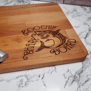 Shark Coochie Board Personalized Beech Engraved Cutting Board