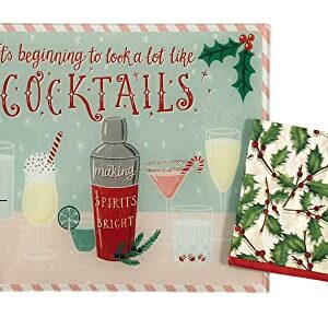 Holiday Christmas Glass Cutting Board: It's Beginning to Look a Lot Like Cocktails Add to the Winter Festivities (Making Spirits Bright)