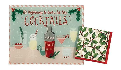 Holiday Christmas Glass Cutting Board: It's Beginning to Look a Lot Like Cocktails Add to the Winter Festivities (Making Spirits Bright)