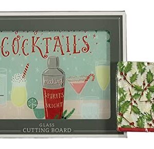 Holiday Christmas Glass Cutting Board: It's Beginning to Look a Lot Like Cocktails Add to the Winter Festivities (Making Spirits Bright)