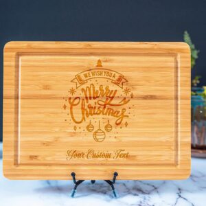 Merry Christmas Cutting Board, Personalized Christmas Decoration Board, Gift for Mom,Grandma, Couples, Unique Gift For Holiday Season, Customize Cutting Board