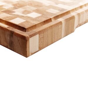 Labell Wood Cutting Boards - Large Canadian Maple Butchers Chopping Block with Juice Groove for Meats, Vegetables, Fruits, and Cheeses - Perfect for Carving, Serving, & Charcuterie (16" x 20" x 1.5")