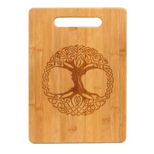 bamboo wood cutting board celtic tree of life irish