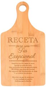 regalos para tia receta para una tia exepcional aunt presents paddle shaped bamboo cutting board