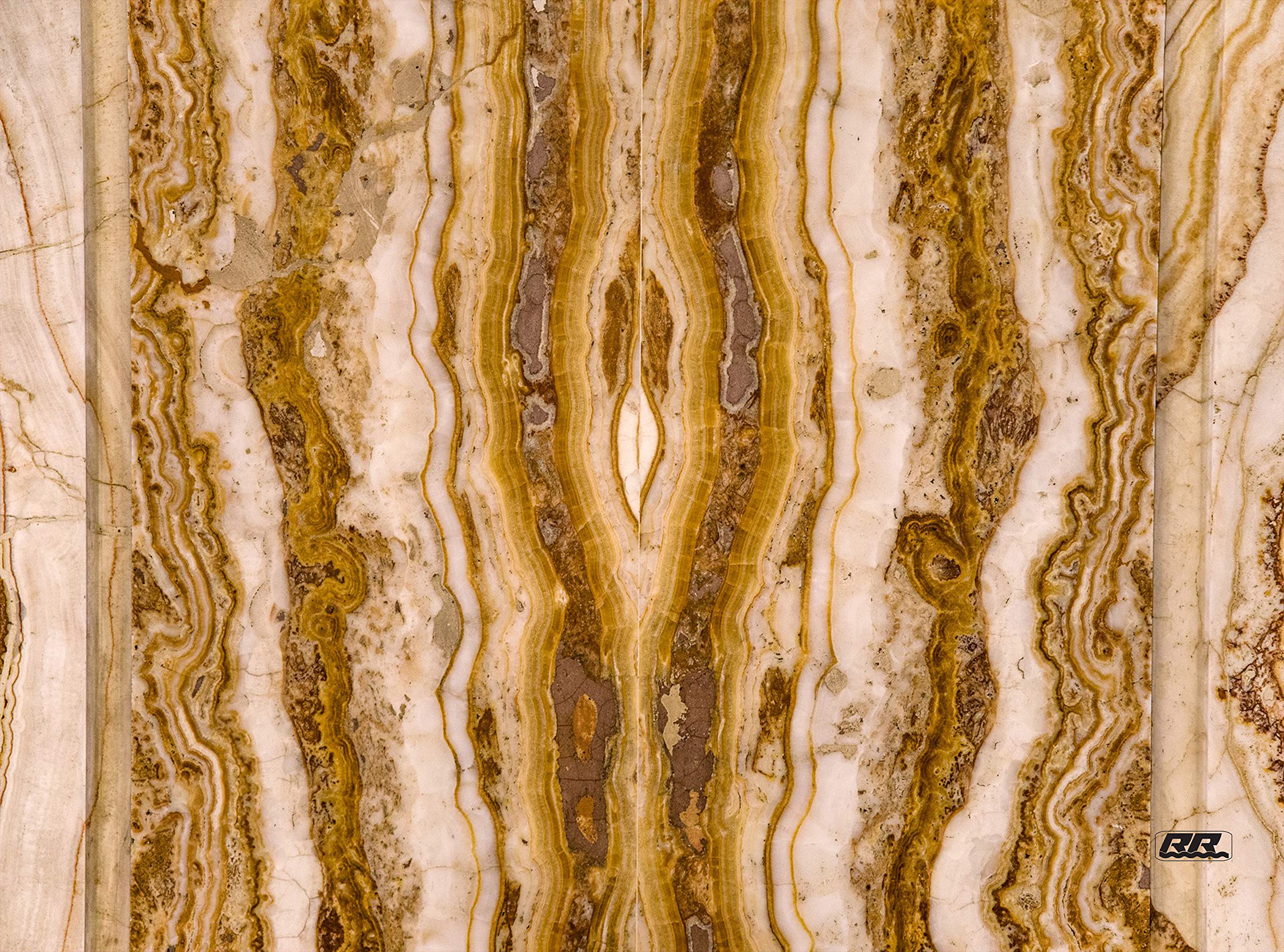 Brown Agate Layers Rock Stone Pattern Textured Marble Art Kitchen Glass Cutting Board Modern Decorative Gift Abstract Wavy Contrast Design