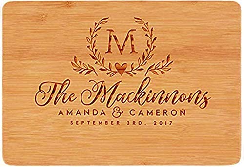 Customized carved bamboo cutting board for wedding anniversary, graduation, housewarming, real estate agent’s mother’s day, father’s day gift/gift for chefs and chefs