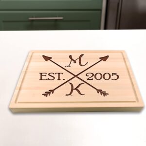 Personalized Charcuterie Board Custom Mr Mrs Cutting Board Butcher Block Cutting Board Wood Engraved