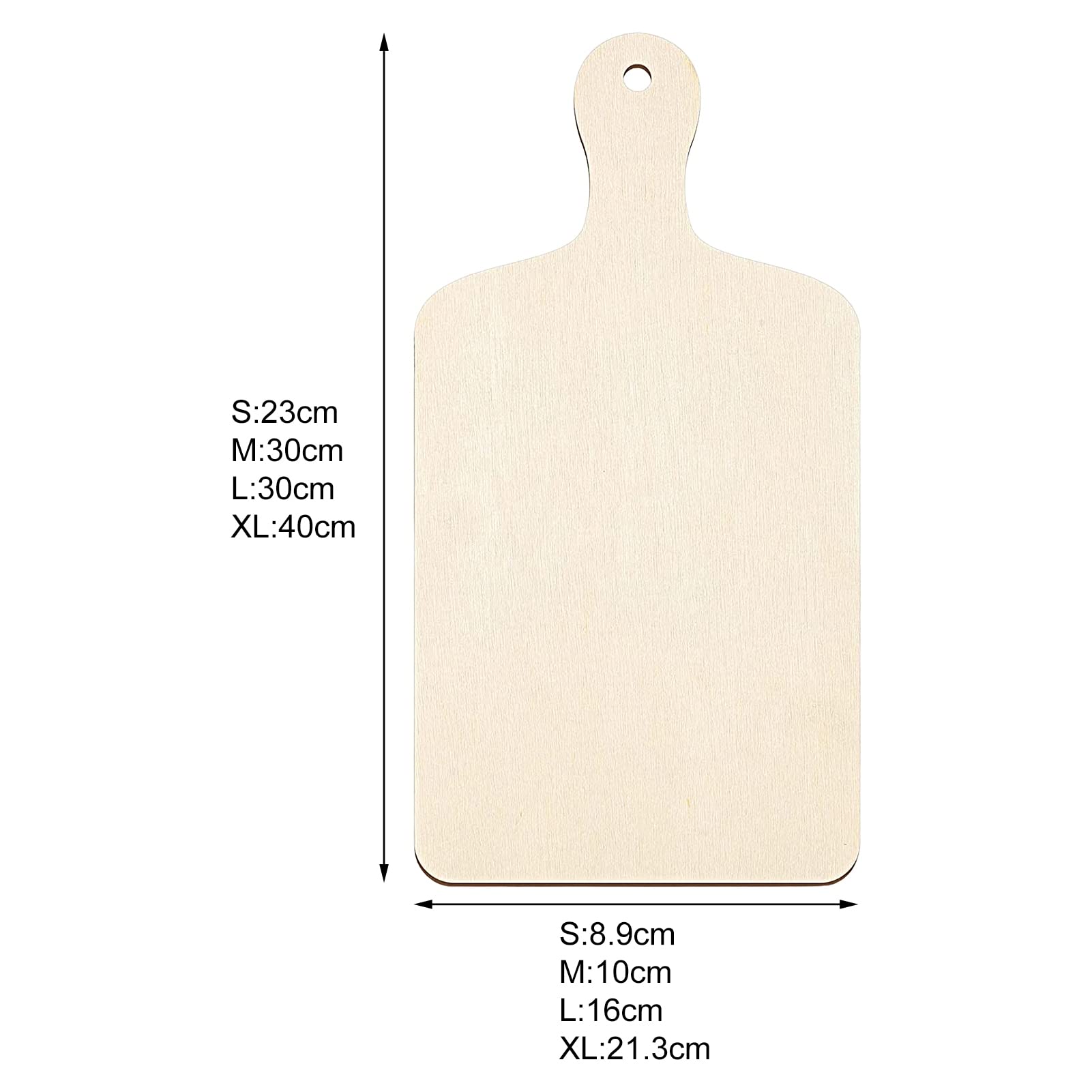 Wood Cutting Board Chopping Board, All-Purpose Wooden Meat Fruit Paddle Shaped Cutting Board Kitchen Supplies Wooden M