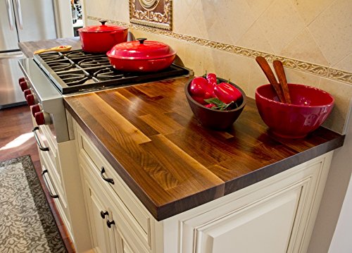 John Boos WALKCT-BL4825-V Blended Walnut Counter Top with Varnique Finish, 1.5" Thickness, 48" x 25"