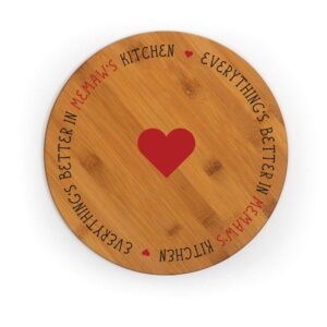 memaw's kitchen bamboo cutting board 11.75"