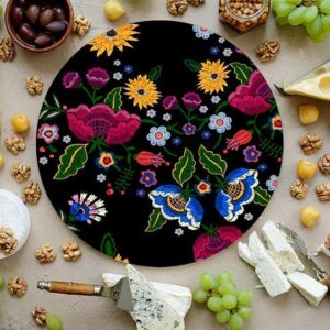 HASTA LA RAIZ | Mexican Handmade Cheese Board covered with resin. Ideal for Charcuterie Platter & Serving Tray. Model: Heritage.