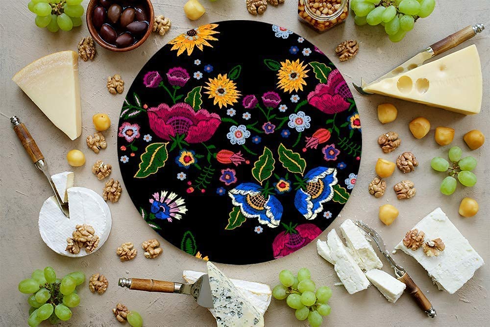 HASTA LA RAIZ | Mexican Handmade Cheese Board covered with resin. Ideal for Charcuterie Platter & Serving Tray. Model: Heritage.