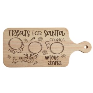 personalized christmas santa tray, reindeer food board, treat tray, christmas eve santa board, carrots, decor, gift, kids, children, fun