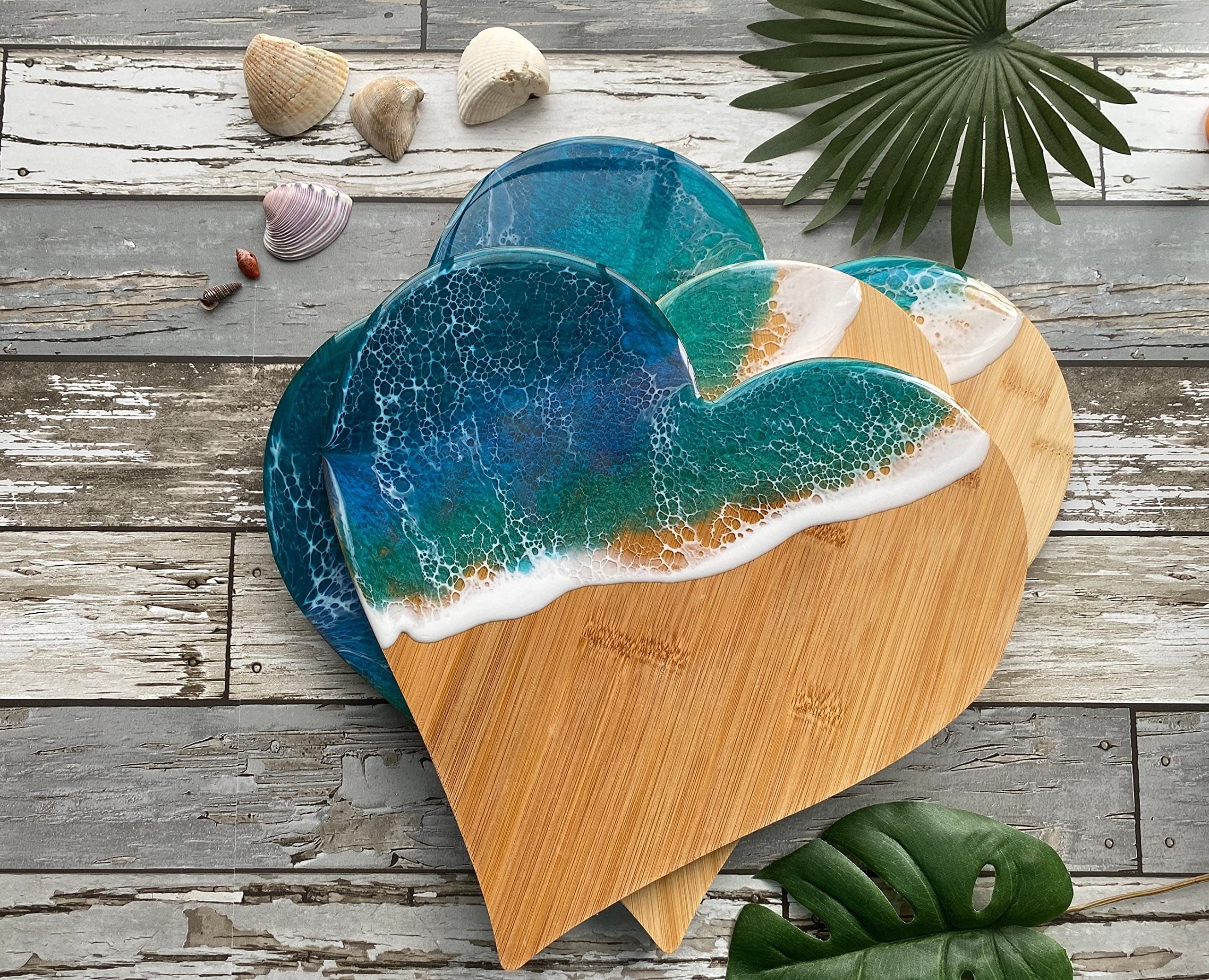 (Set of 12) 8" Heart Shaped Bulk Plain Bamboo Cutting Boards with Juice Groove | For Customized Engraving | Wholesale Premium Blank Board