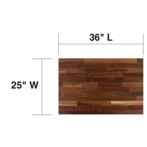 John Boos WALKCT-BL3625-V Blended Walnut Counter Top with Varnique Finish, 1.5" Thickness, 36" x 25"