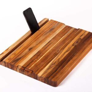 TeakHaus Edge Grain Large Smart Rectangular Cutting Board